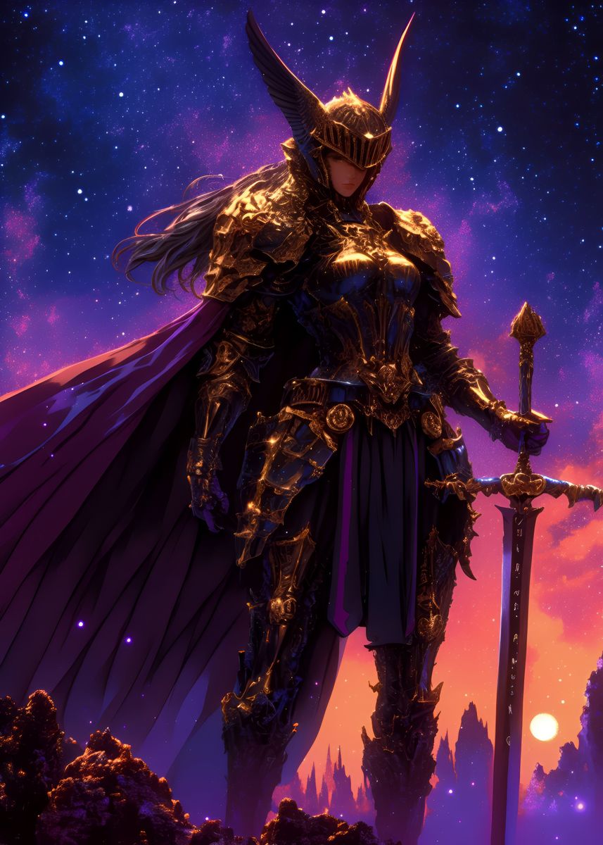 'Arcane Wing Knight Ring' Poster, picture, metal print, paint by Dark ...