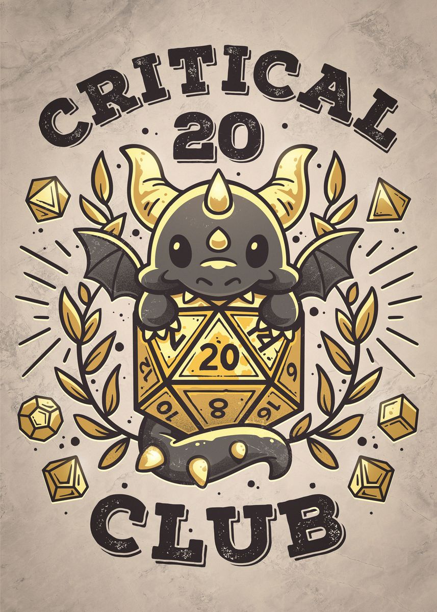 'Critical 20 Club' Poster, picture, metal print, paint by Snouleaf ...
