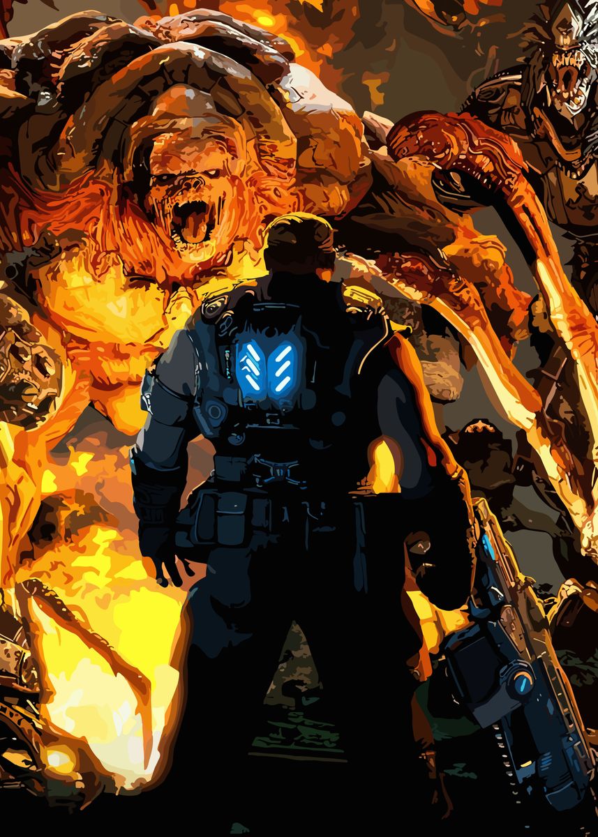 'Gears Of War' Poster, picture, metal print, paint by Hunter Design ...