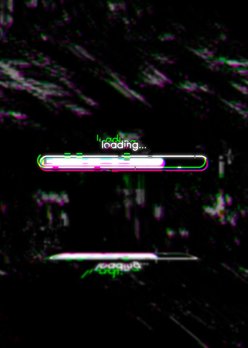 'Glitched Loading Screen' Poster, picture, metal print, paint by ...