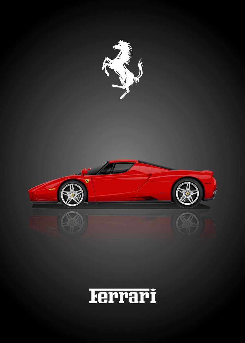 'Ferrari Enzo' Poster, picture, metal print, paint by Conceptual ...