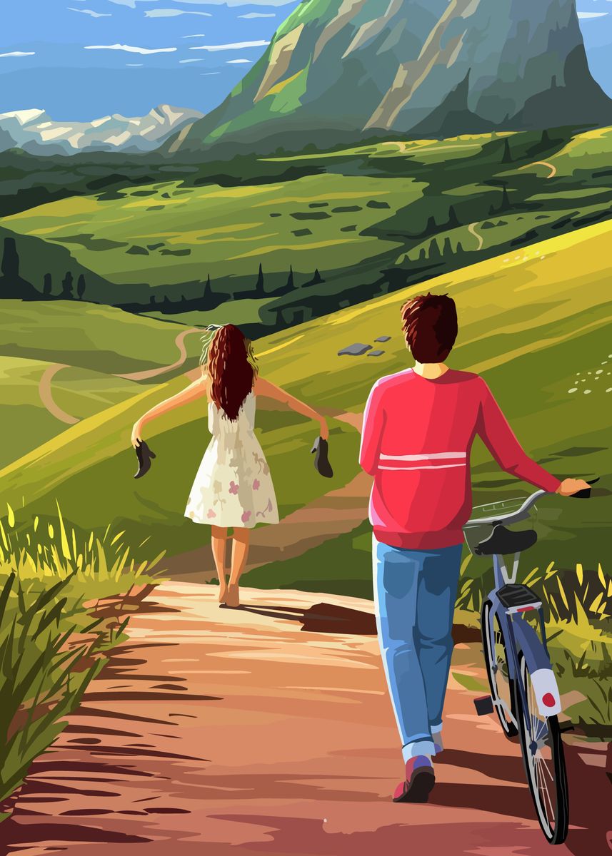 'beautiful scenery' Poster, picture, metal print, paint by Justine Lynn ...