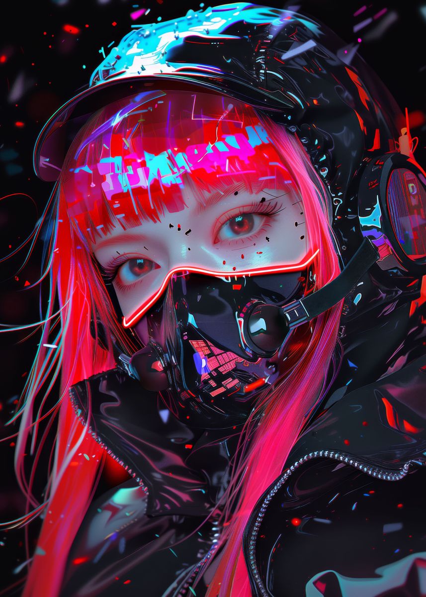 'Gaming Girl' Poster, picture, metal print, paint by Pucaaa | Displate