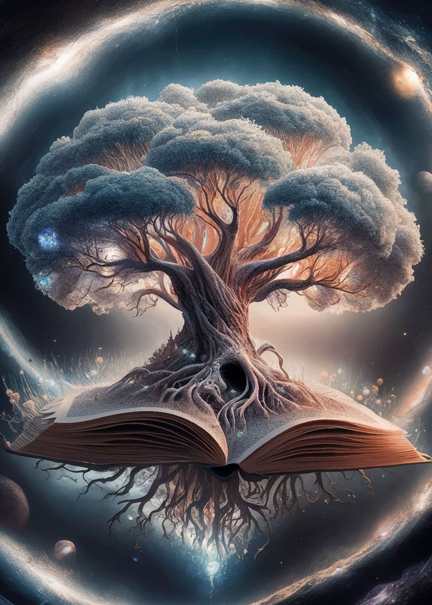 'Root in the Book' Poster, picture, metal print, paint by Superhero Cat ...