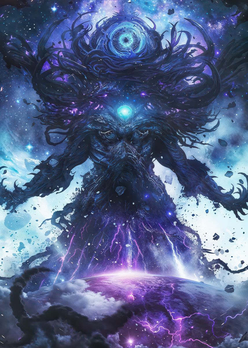 'Cosmic Entity Awakens' Poster, picture, metal print, paint by Powerful ...