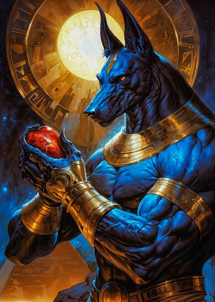 'Anubis' Poster, picture, metal print, paint by Alice White Milano ...