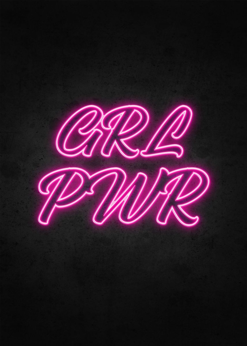 'GRL power' Poster, picture, metal print, paint by Axel Sardinha | Displate
