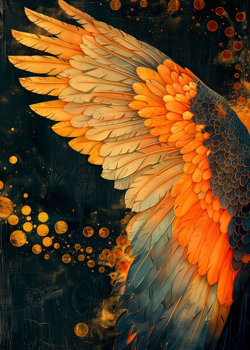 'Left Angel Wing' Poster, picture, metal print, paint by The creative ...