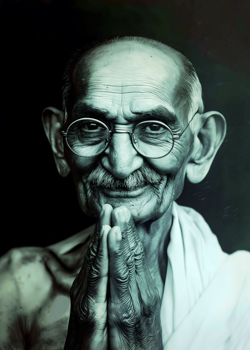 'Mahatma Gandhi' Poster, picture, metal print, paint by Vendzi | Displate