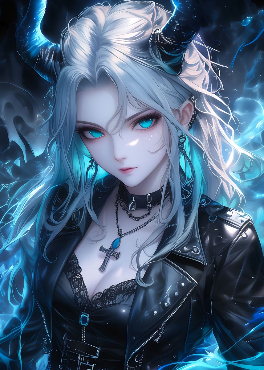 'Demon Faith Girl' Poster, picture, metal print, paint by ...