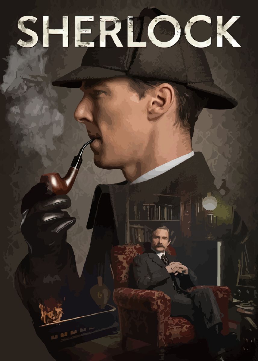'Sherlock Holmes' Poster, picture, metal print, paint by Keps | Displate