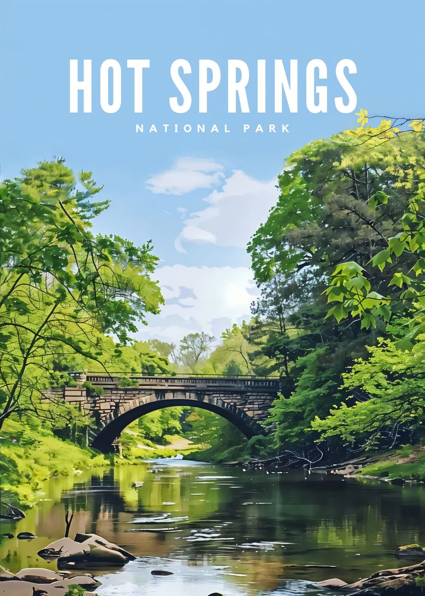 'Hot Springs National Park' Poster, picture, metal print, paint by Mark ...