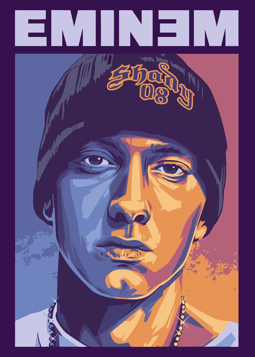 'Eminem the Goat' Poster, picture, metal print, paint by VisionPrint ...