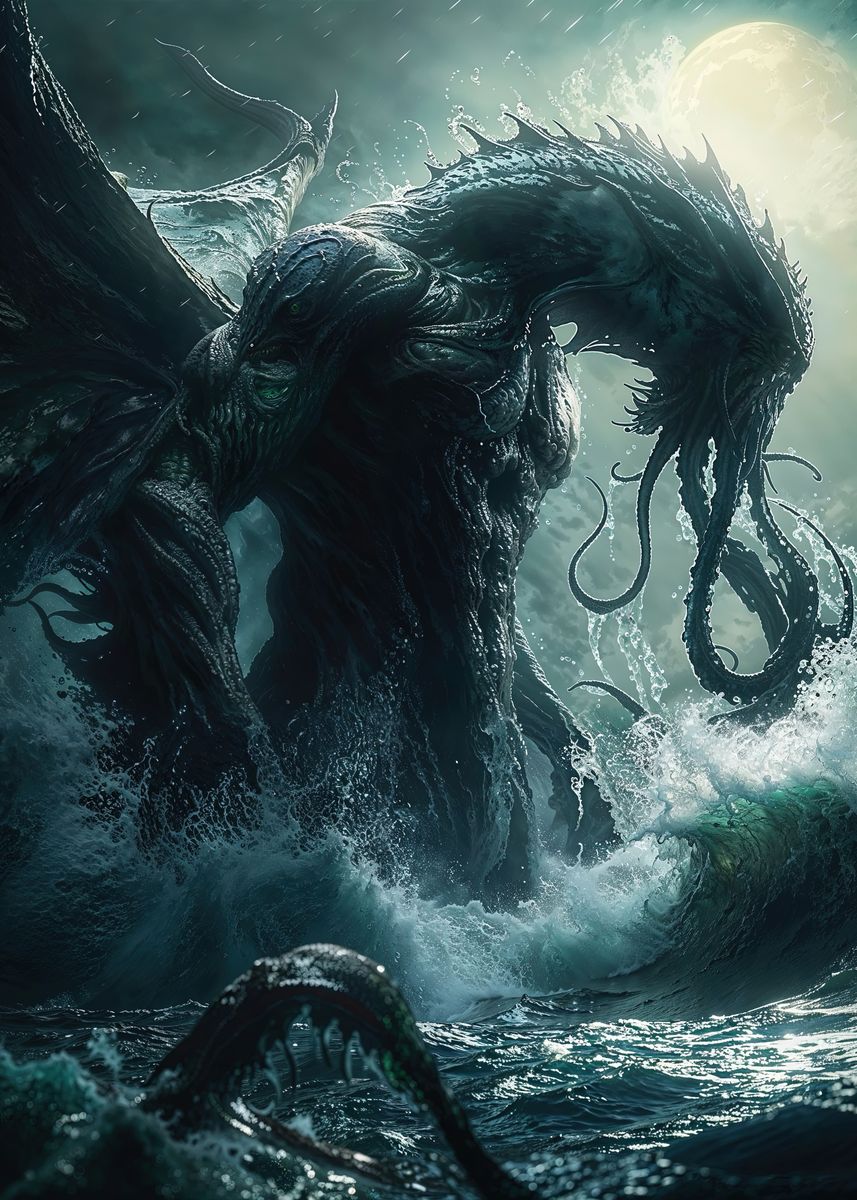 'Dagon son of Cthulhu' Poster, picture, metal print, paint by Deep ...