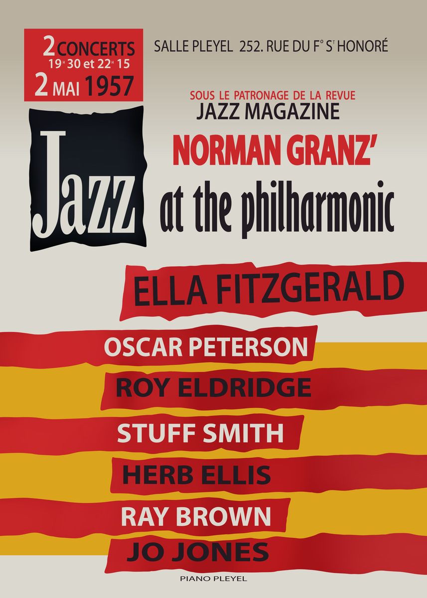'Jazz at the Philharmonic' Poster, picture, metal print, paint by ...