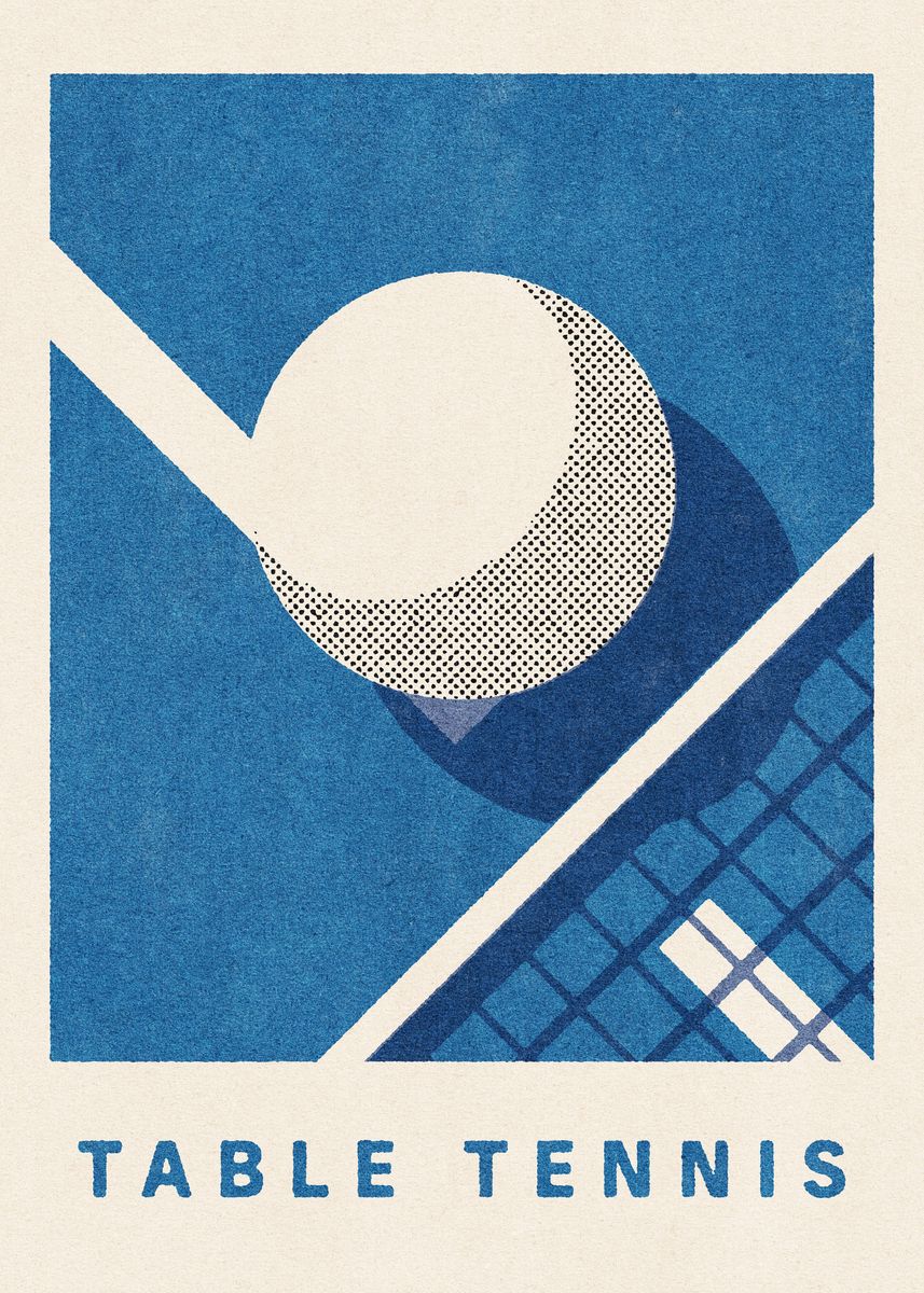 'Table Tennis Summer Games' Poster, picture, metal print, paint by ...