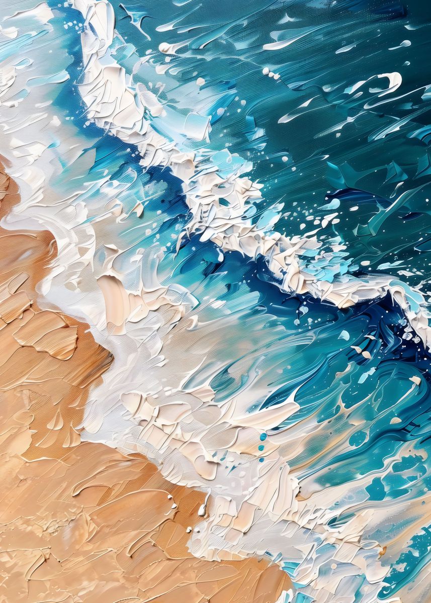 'Coastal Texture Symphony' Poster, picture, metal print, paint by ...