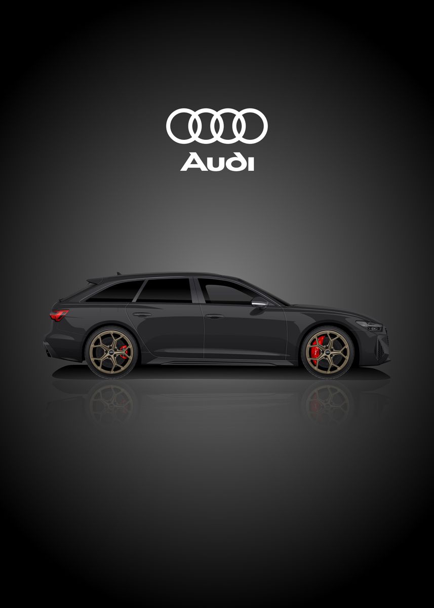'Audi RS6 Avant' Poster, picture, metal print, paint by Conceptual ...