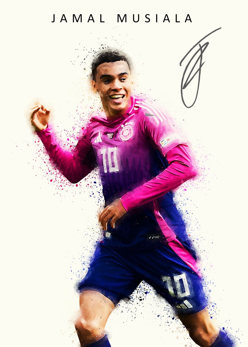 'Jamal Musiala' Poster, picture, metal print, paint by ...