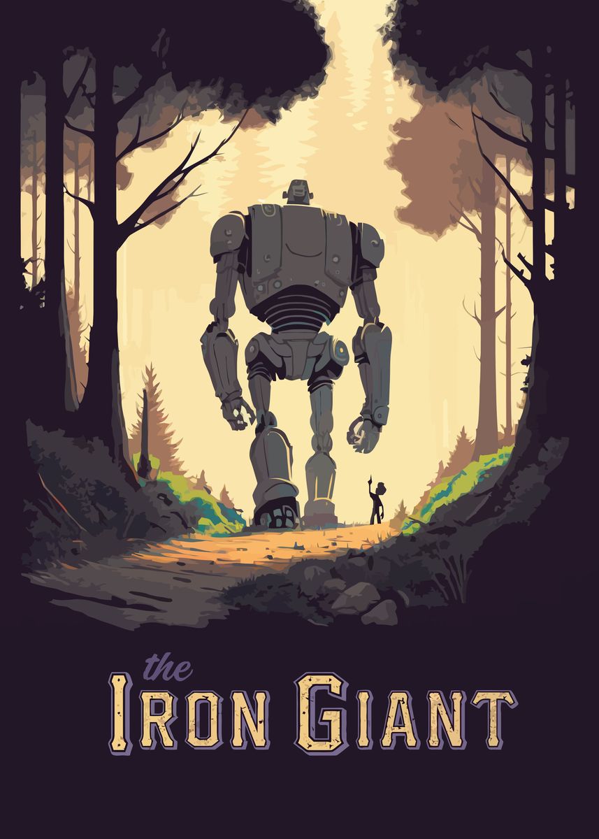 'The Iron Giant' Poster, picture, metal print, paint by Lech Tristen ...