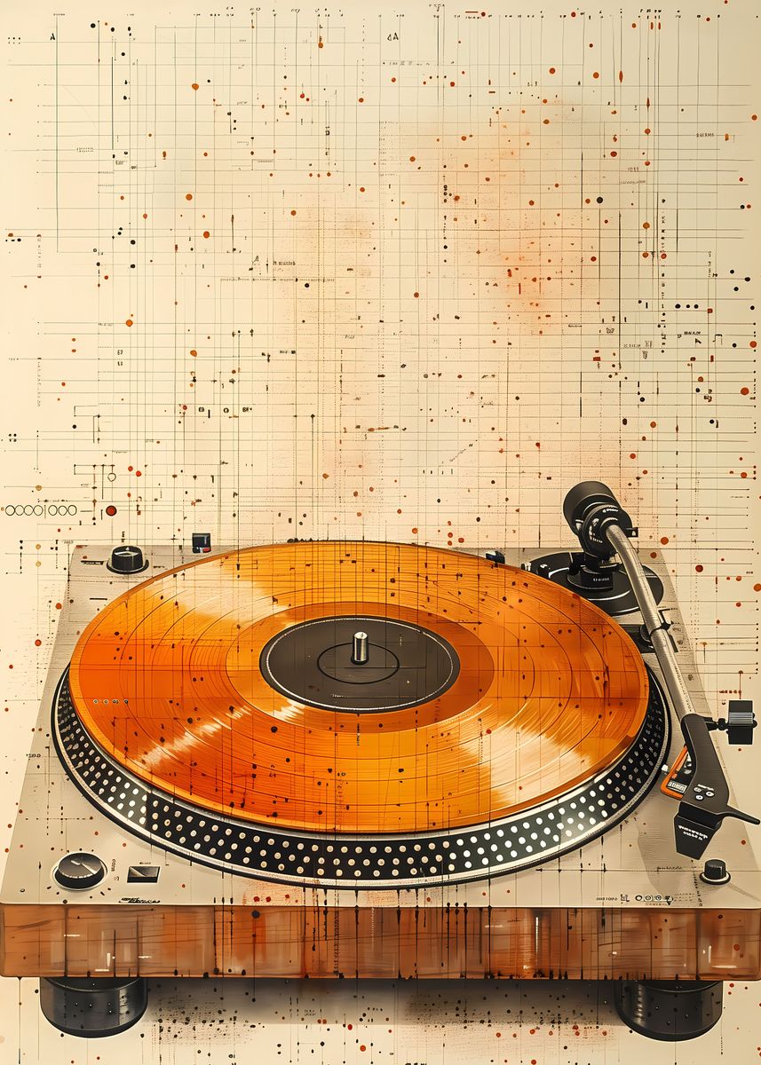 'Abstract Vinyl Record' Poster, picture, metal print, paint by Melvina ...