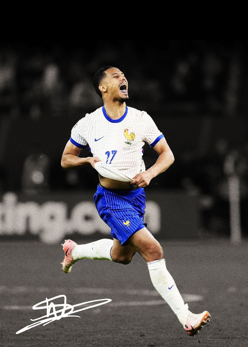 'William Saliba ' Poster, picture, metal print, paint by Sienna Ruby ...