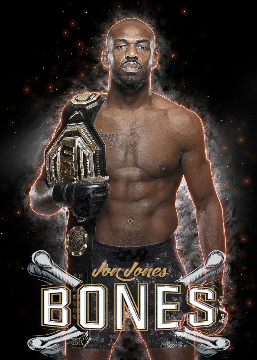 'Jon Jones Bones' Poster, picture, metal print, paint by Awesome Poster ...