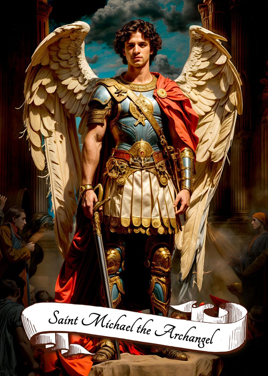 'Saint Archangel Michael ' Poster, picture, metal print, paint by ...