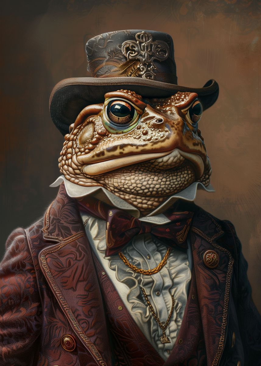 'The Aristocrat Toad' Poster, picture, metal print, paint by Notorious ...