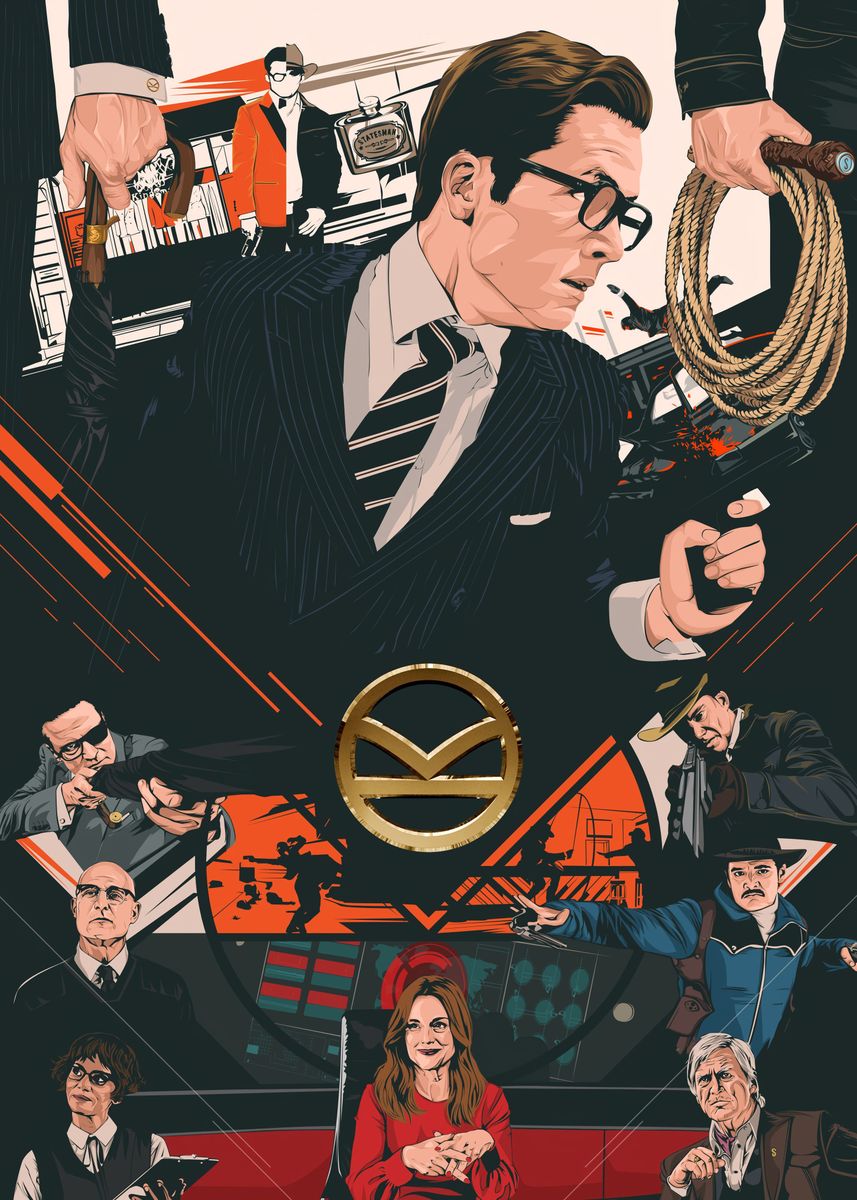 'kingsman poster' Poster, picture, metal print, paint by permana arc ...