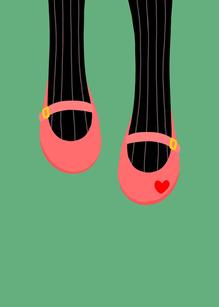 'My Pink Shoes' Poster, picture, metal print, paint by Hahaha Creative ...