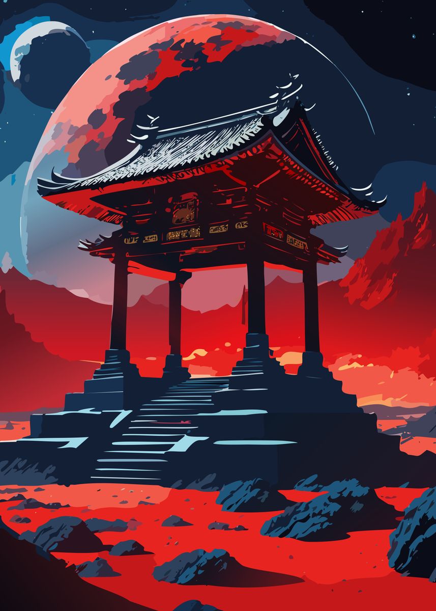'Shrine on an Alien Planet' Poster, picture, metal print, paint by Greg ...