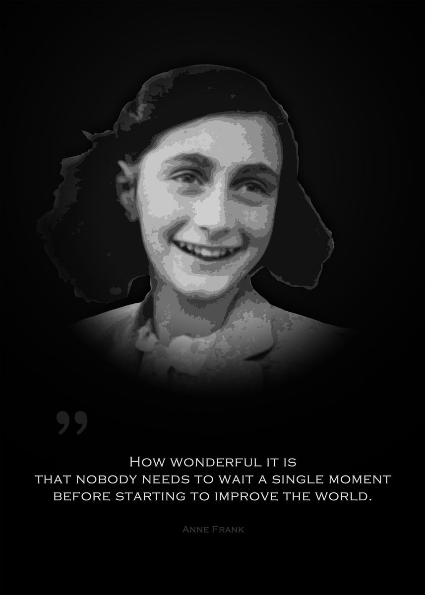 'Anne Frank' Poster, picture, metal print, paint by Chris | Displate