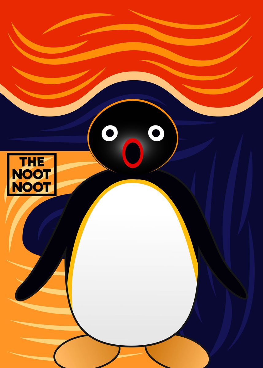 'Noot Noot Funny' Poster, picture, metal print, paint by Deni Firkins ...