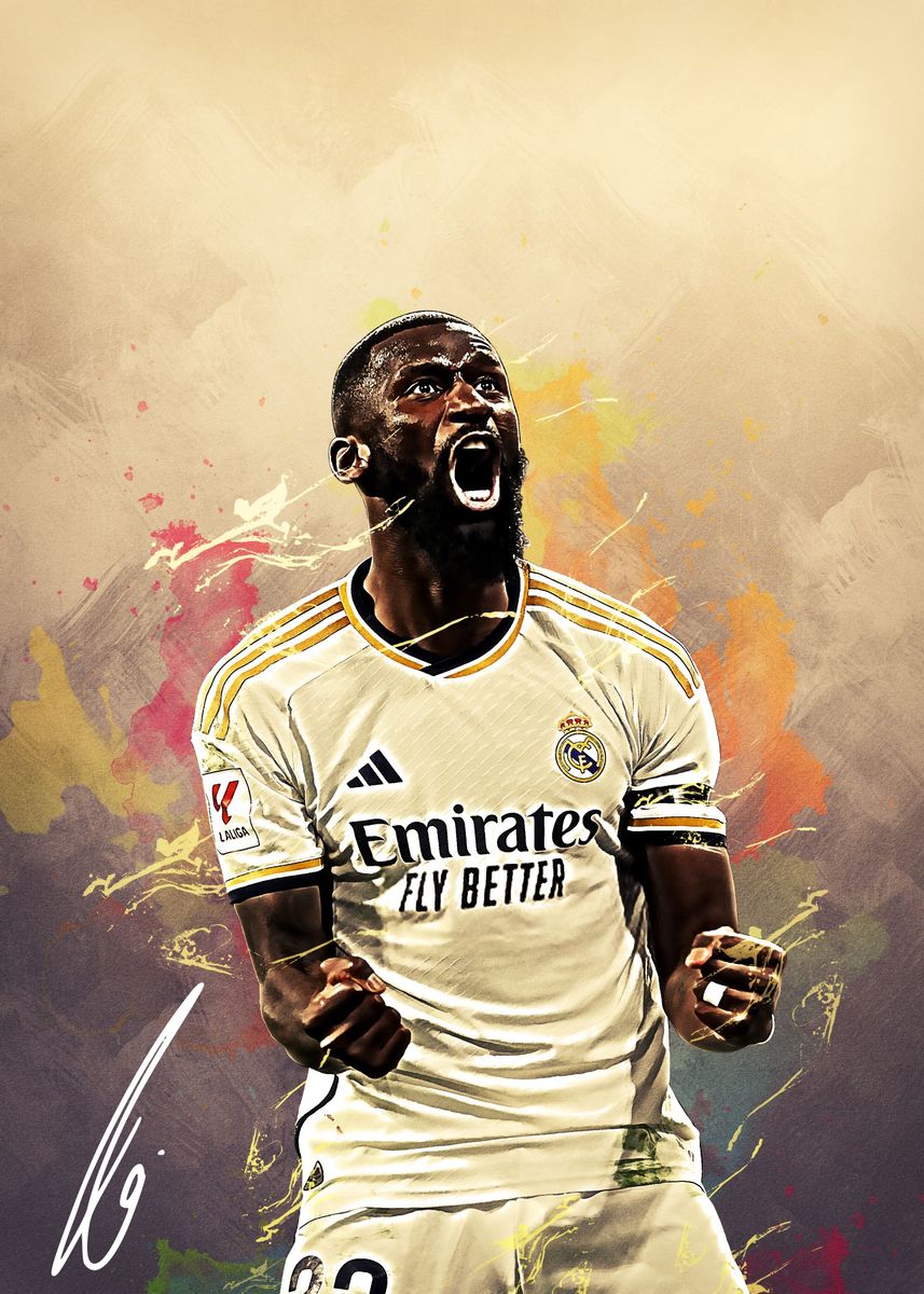 'Antonio Ruediger ' Poster, picture, metal print, paint by Brian John ...