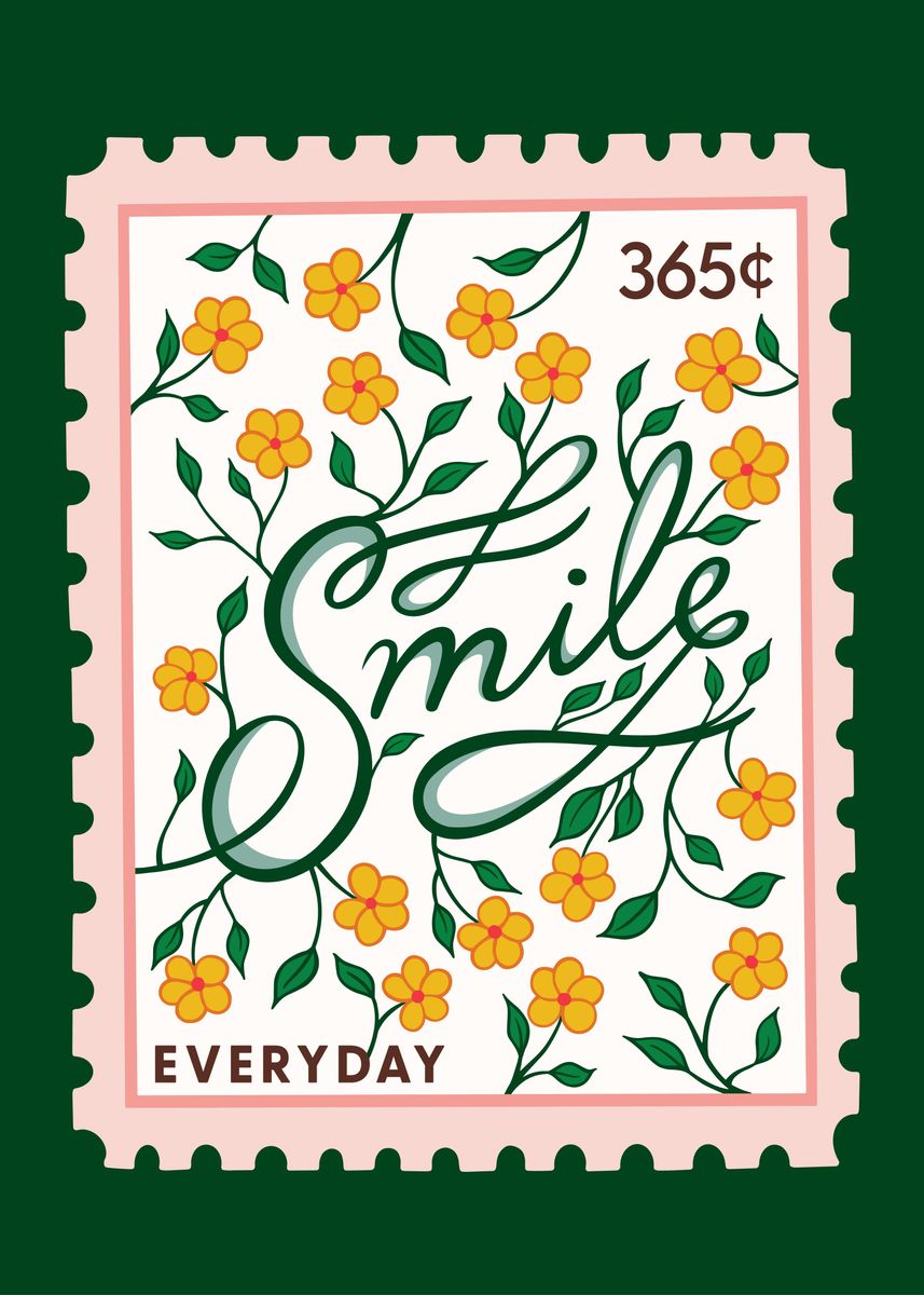 'Smile Lettering Art' Poster, picture, metal print, paint by Eastern ...