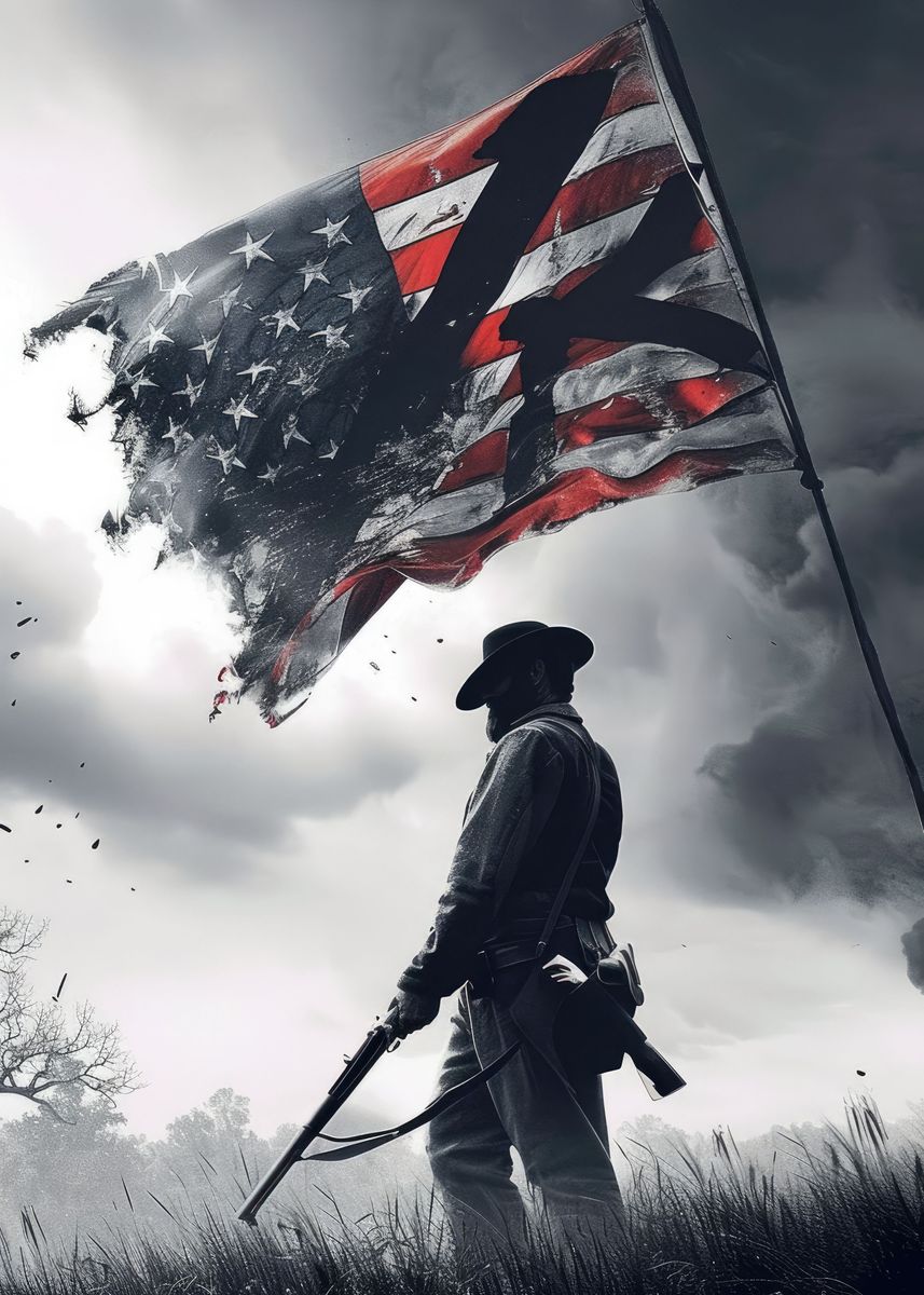 'American Civil War' Poster, picture, metal print, paint by Senja ...