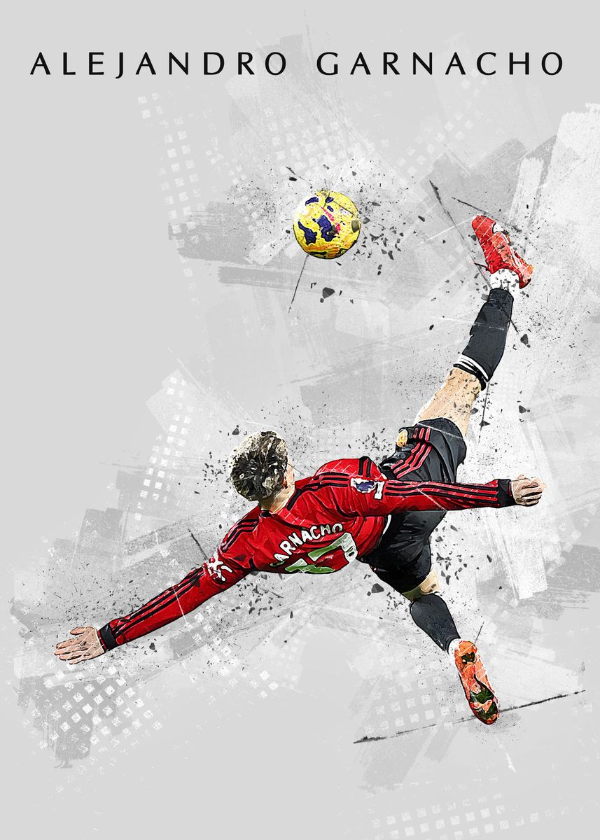 'Alejandro Garnacho' Poster, picture, metal print, paint by Lloyd ...