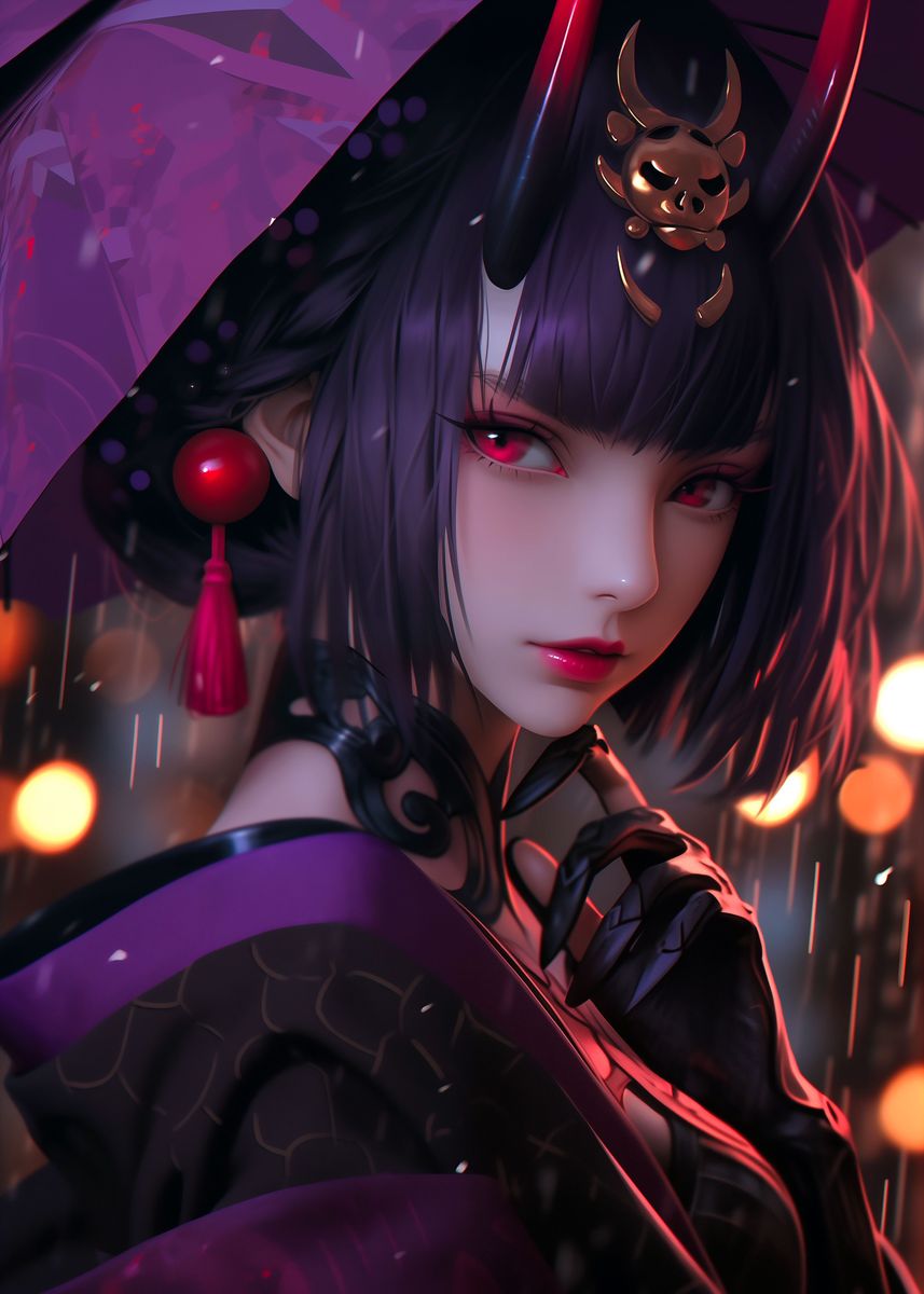 'Cute Demon Girl' Poster, picture, metal print, paint by Avalon Atelier ...