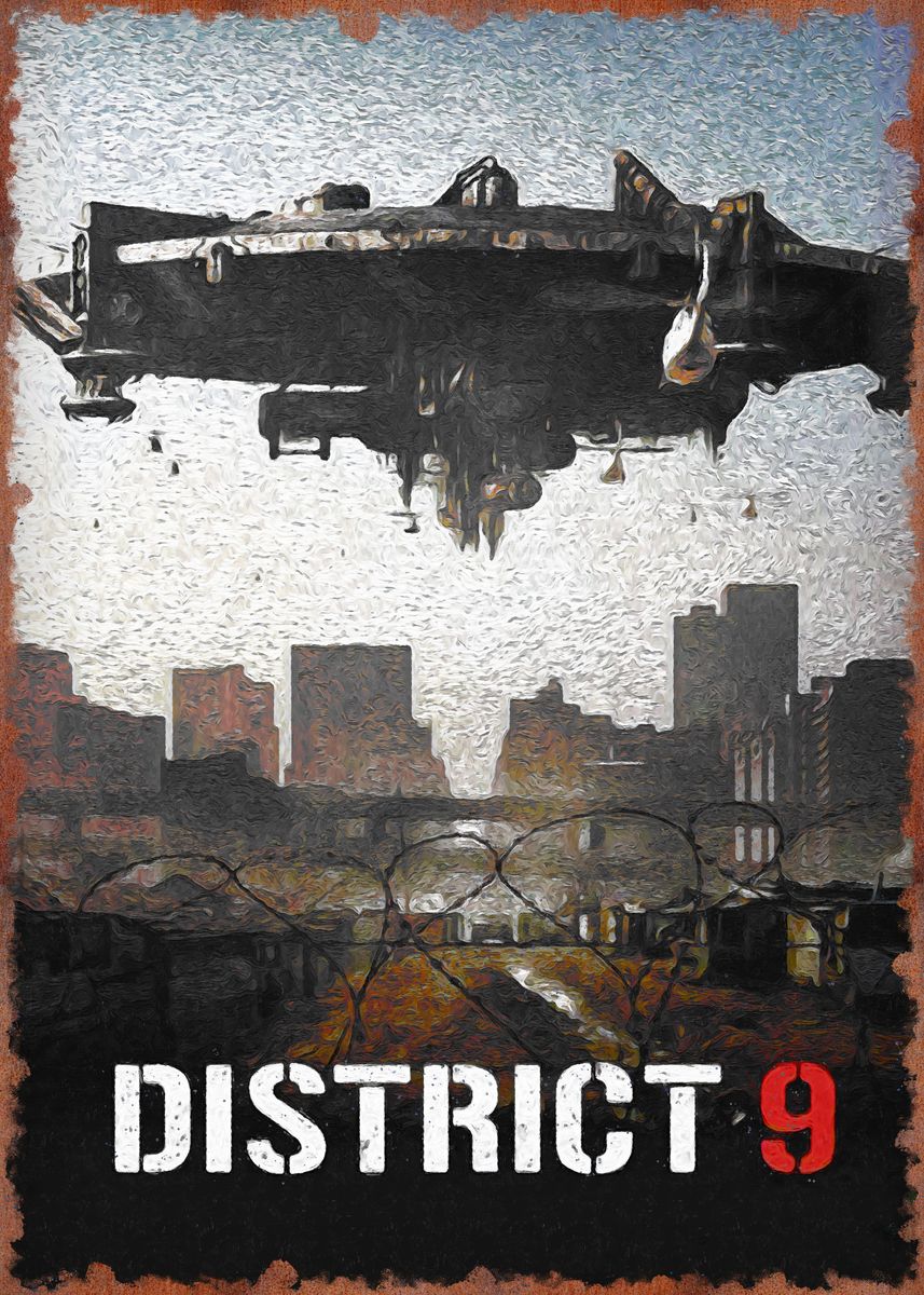 'distric 9' Poster, picture, metal print, paint by Metal Edge Creation ...