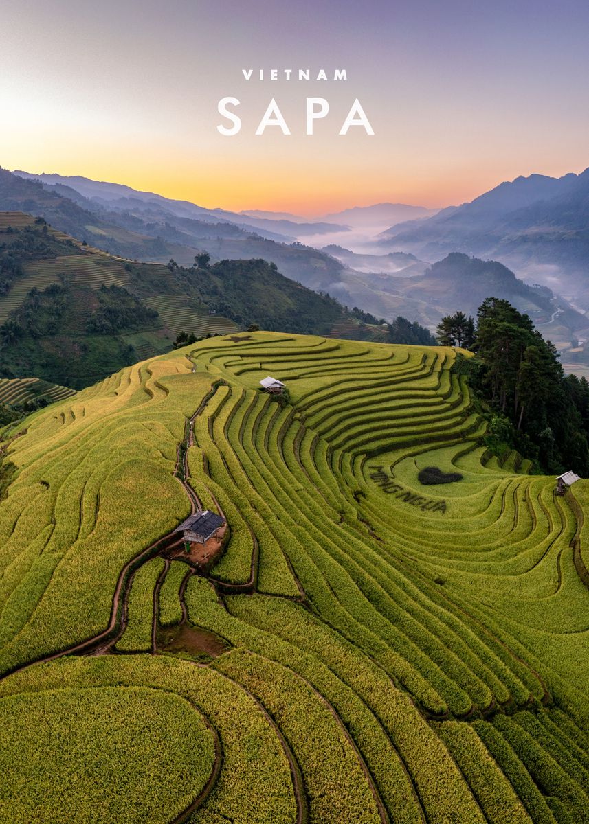 'Sapa Vietnam' Poster, picture, metal print, paint by Fariedsfth | Displate