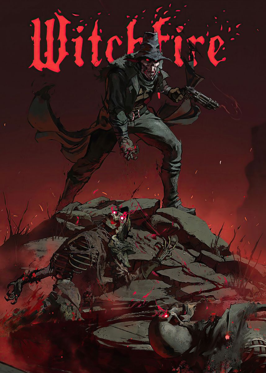 'Witch fire' Poster, picture, metal print, paint by Bliss art | Displate