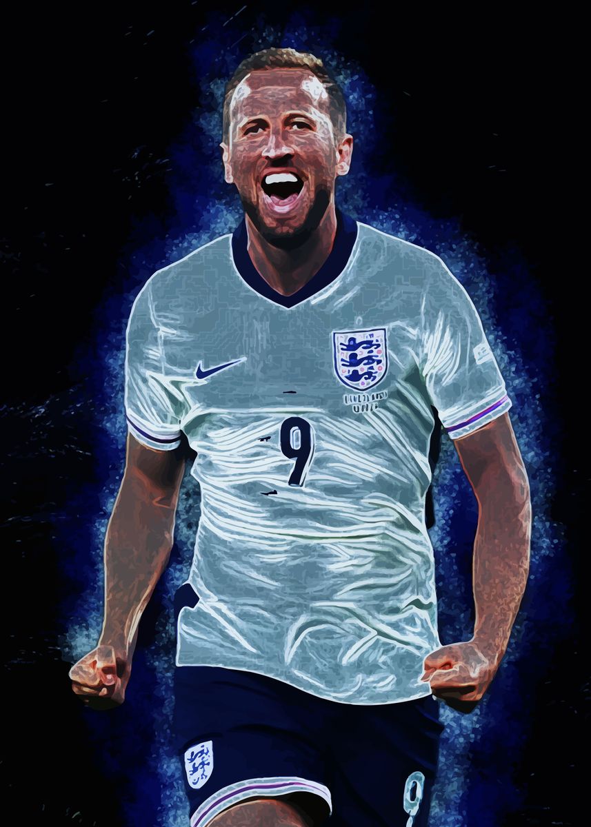 'Harry Kane Pop Art' Poster, picture, metal print, paint by MASTER ...