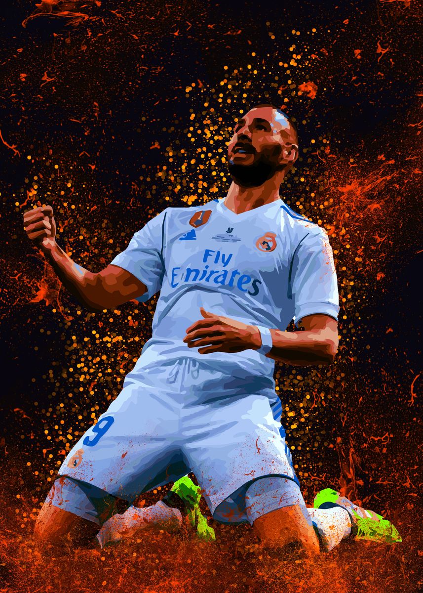 'benzema ' Poster, picture, metal print, paint by zuzuzu | Displate