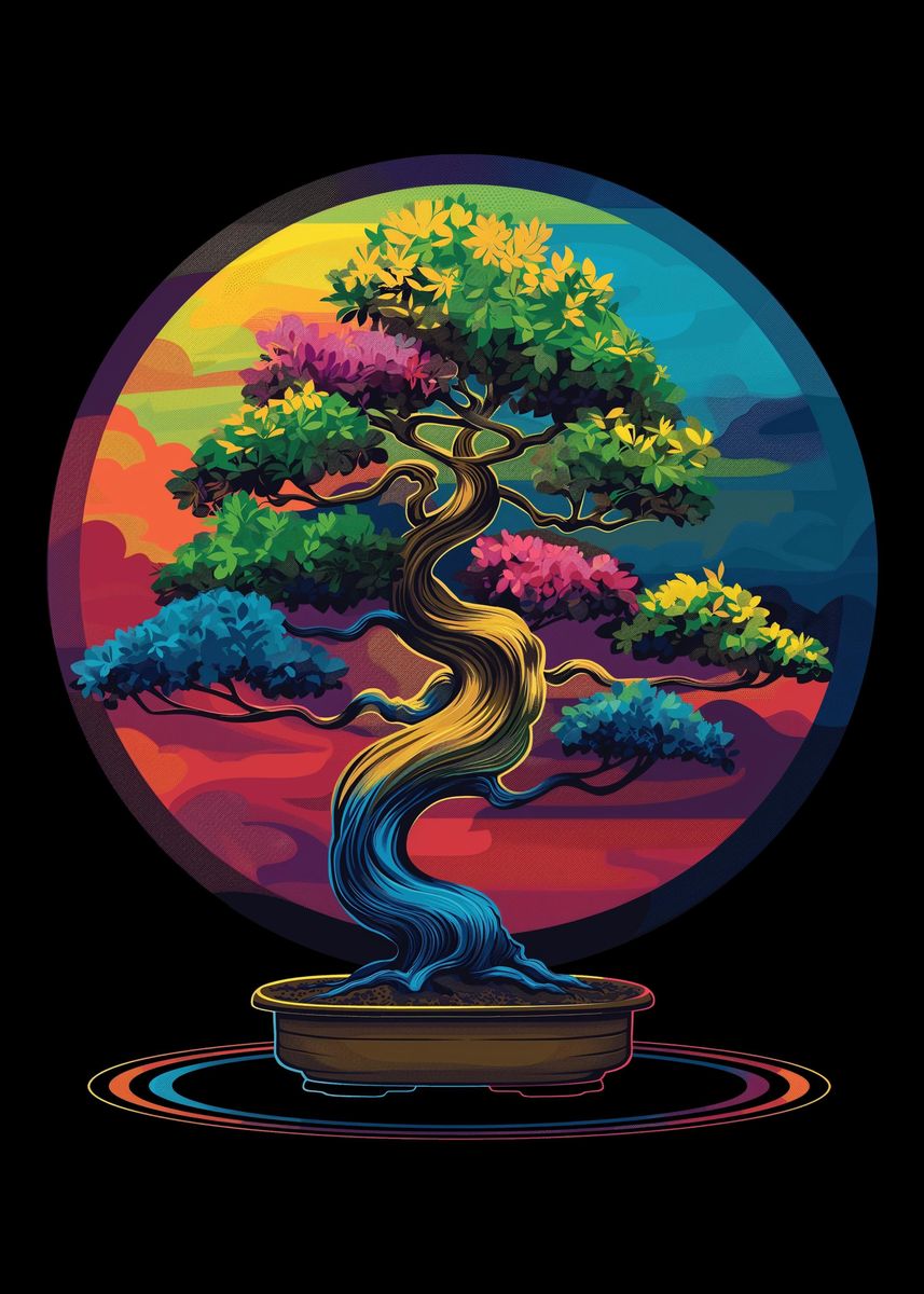 'Bonsai Tree Japanese Zen' Poster, picture, metal print, paint by ...