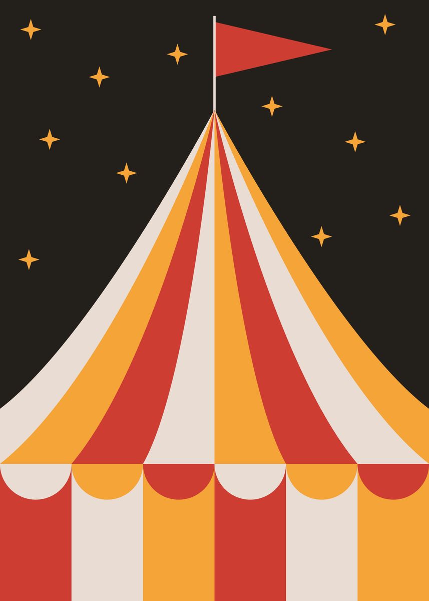 'Circus tent' Poster, picture, metal print, paint by KurArt | Displate
