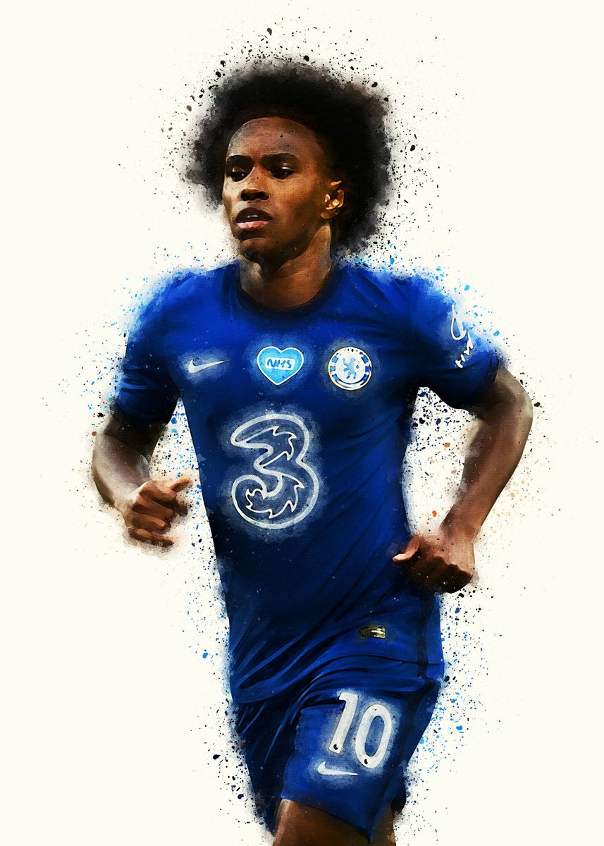 'Willian' Poster, picture, metal print, paint by RobertHall Studio ...