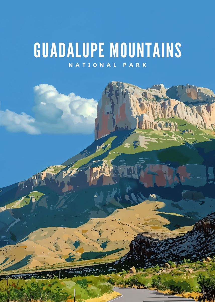 'Guadalupe Mountains NP' Poster, picture, metal print, paint by Mark ...