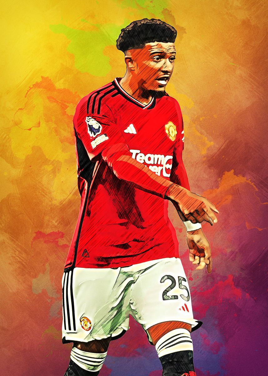 'Jadon Sancho' Poster, picture, metal print, paint by Le Duc Hiep ...