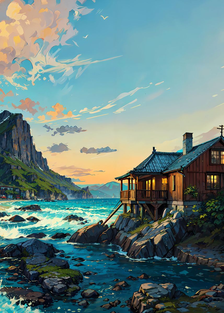 'Nature Landscape' Poster, picture, metal print, paint by Alex Bayu ...